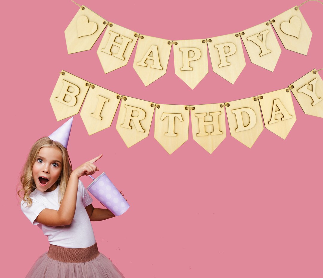 Personalised Alphabet Letter Bunting Banners - Unfinished Wood Laser ...