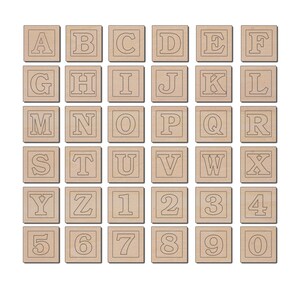 Unfinished Wooden Cube Block Letters and Number for Wedding, Nursery ...