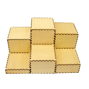 Square Riser Display Pedestal Display Unfinished Wood, Set of 6 From 2 ...