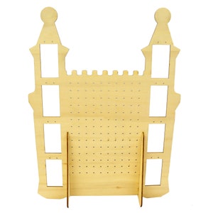 Castle Outline Jewelry Display Stand, Pegboard for Earrings, 7 Slots ...