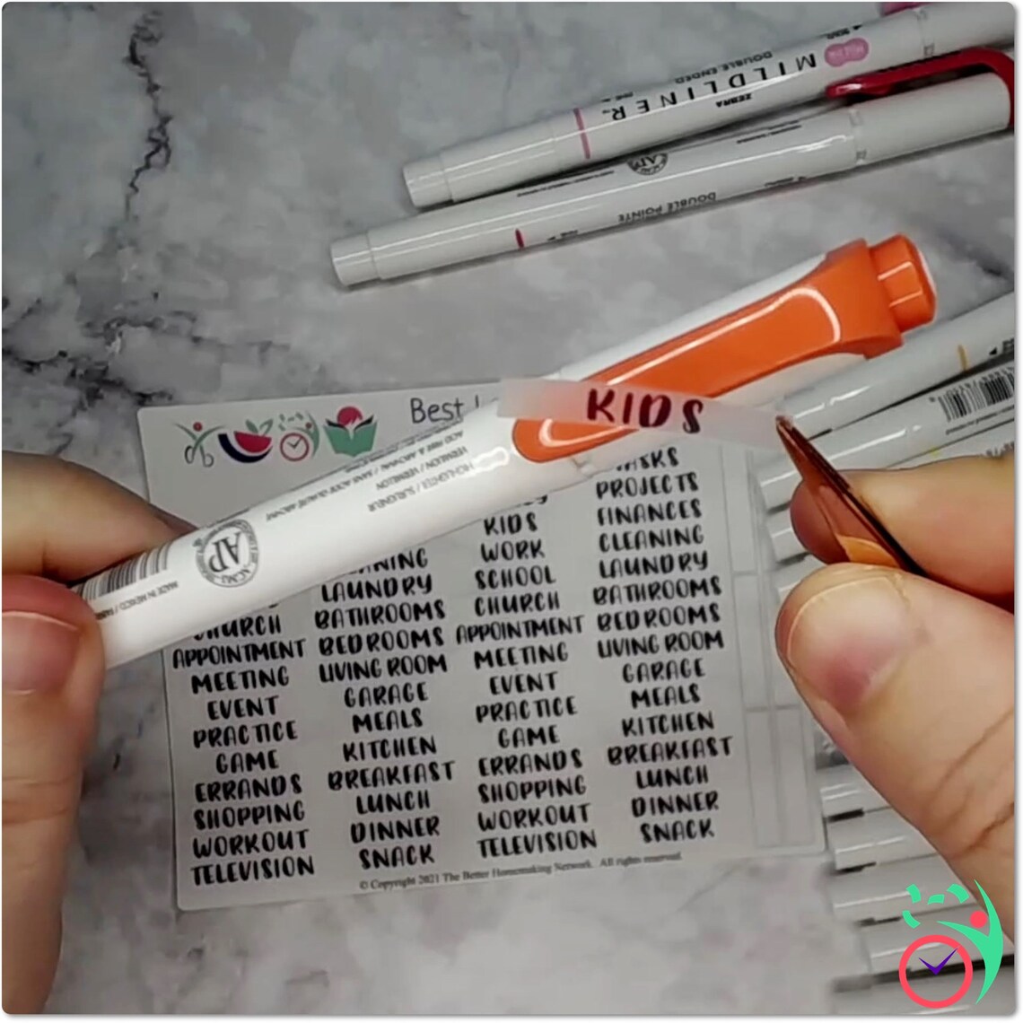 Highlighter Labels Block Schedule Pen Color Categories Clear Functional ...