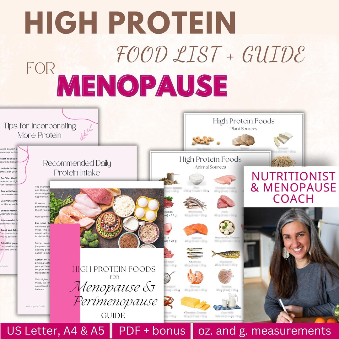 High Protein Food Lists & Guide for Women 40+ in Menopause (PDF ...