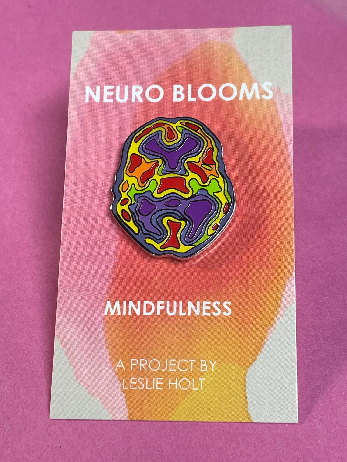 Brain Pin Enamel Pin Brain Enamel Pin mental Health - Etsy