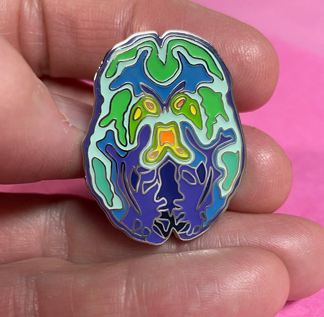 Brain Pin - Brain Enamel Pin - Enamel Pin - Mental Health - Neuro Bloom ...