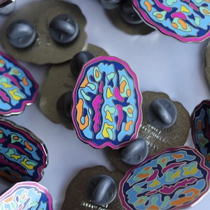 Neuro Bloom Brain Scan Pin - Science Art - Neuro Art- Enamel Pin ...