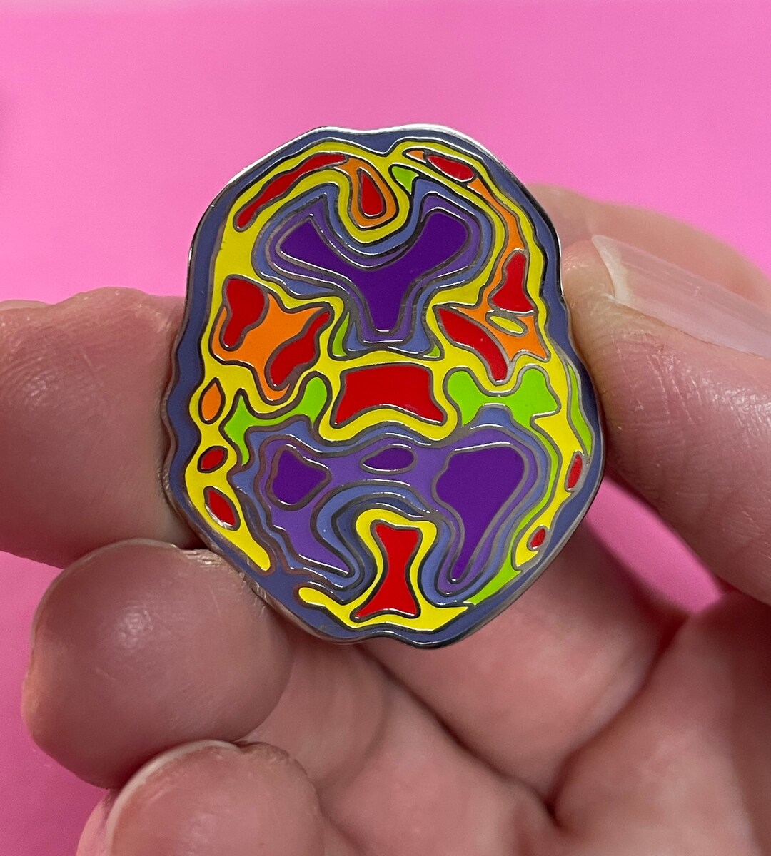 Brain Pin - Enamel Pin - Brain Enamel Pin -mental Health - Neuro Bloom ...
