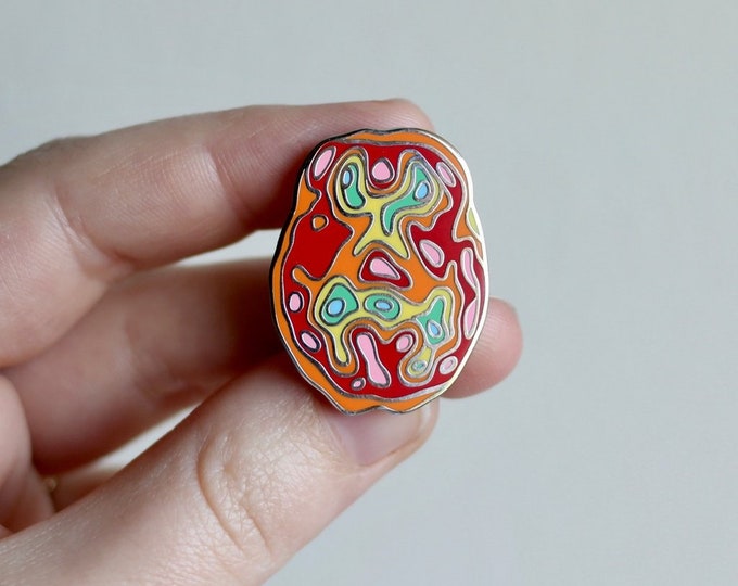 Brain Pin Enamel Brain Pin Enamel Pin Neuro Bloom - Etsy