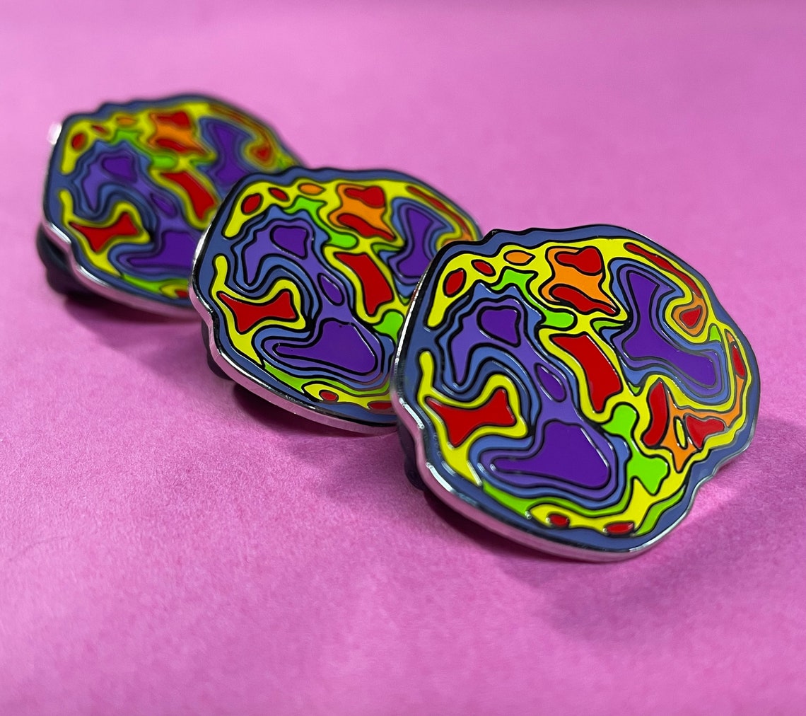 Brain Pin Enamel Pin Brain Enamel Pin mental Health - Etsy