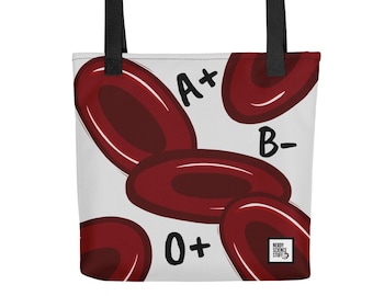 Red Blood Tote Bag - Etsy