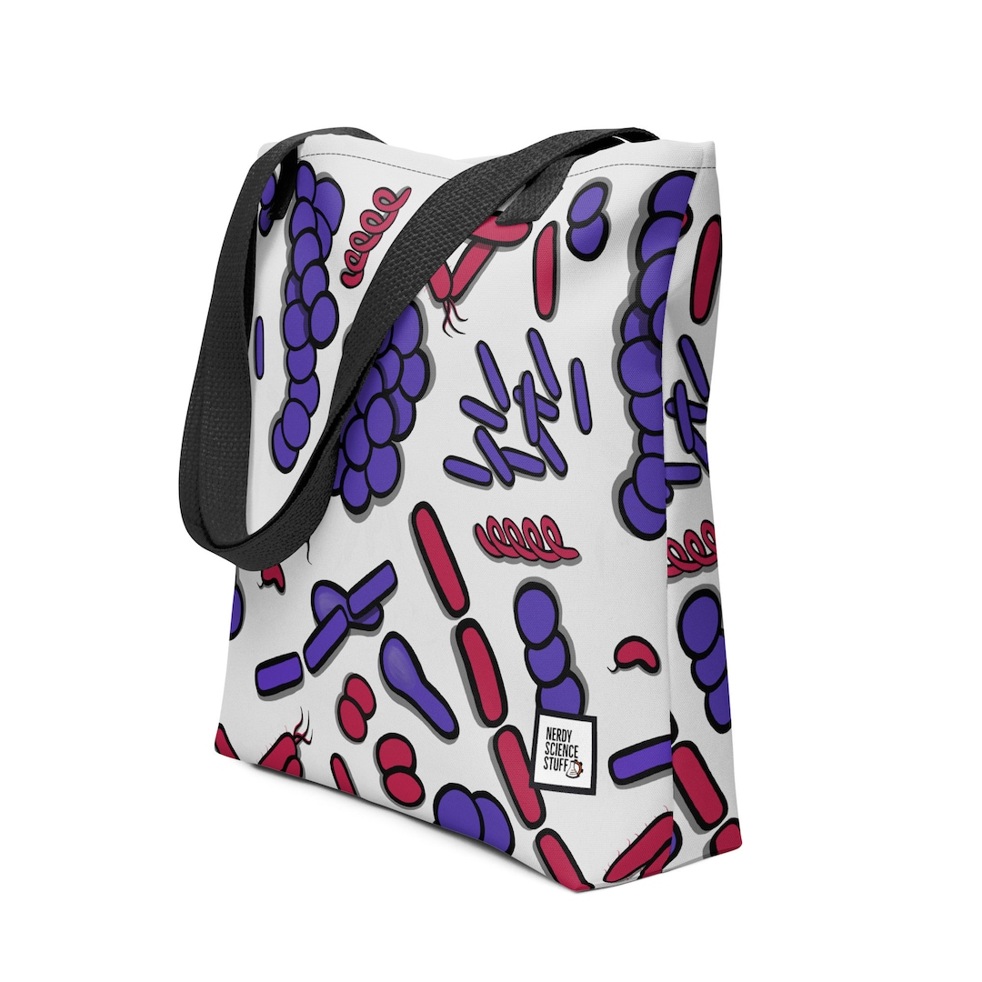 Microbiology Tote Bag - Nerdy Science Stuff | Gram Stain | Bacteria ...