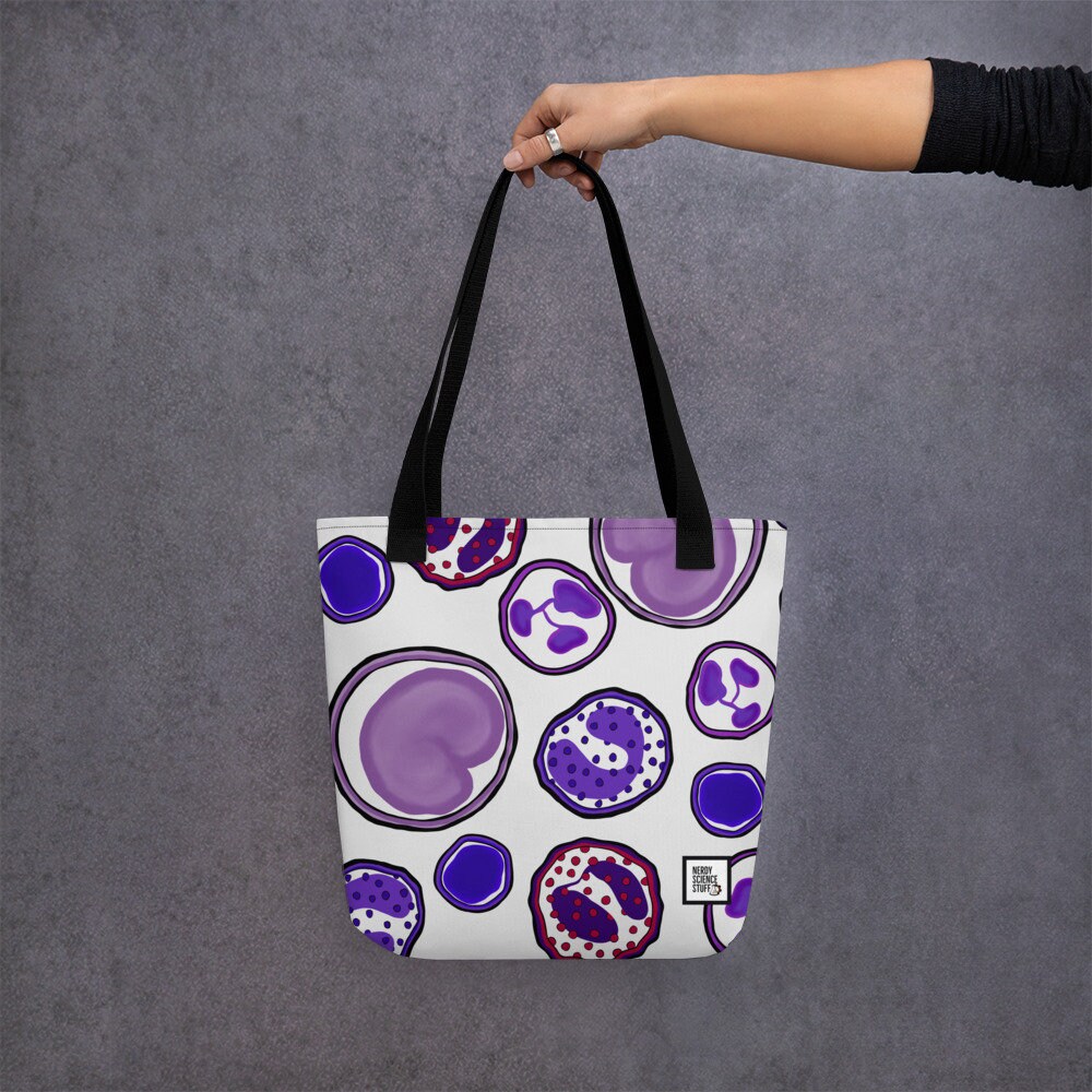 Hematology Tote Bag Nerdy Science Stuff White Blood Cells Laboratory ...