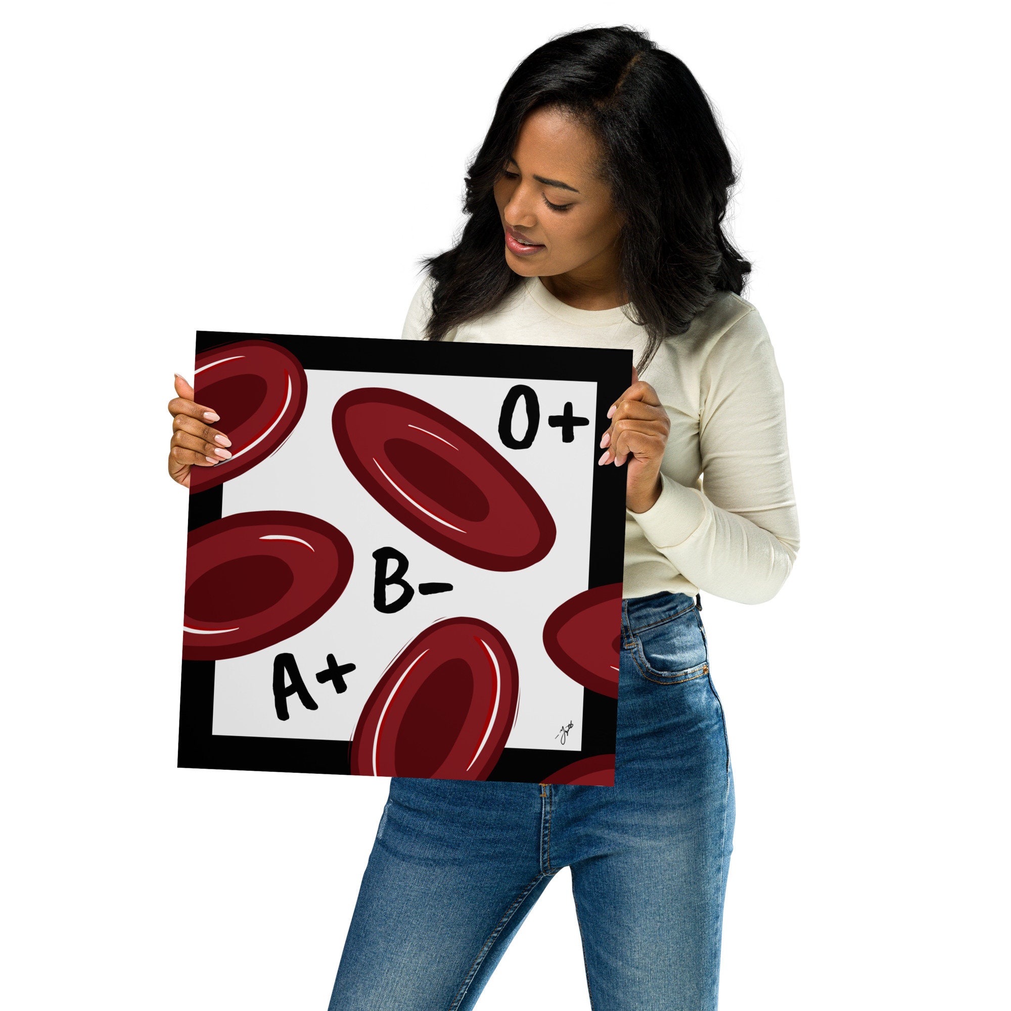 Red Blood Cells Art Print - Nerdy Science Stuff | Blood Bank | ABO ...