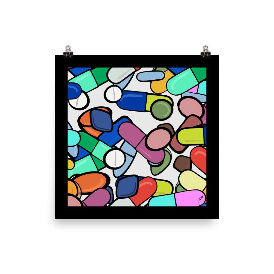 Medications Art Print - Nerdy Science Stuff | Pills | Rx | Pharmacology ...