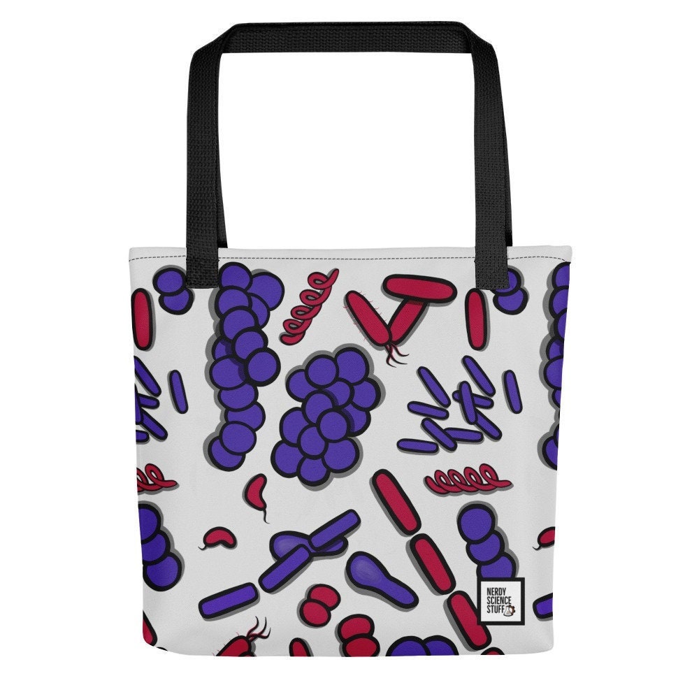 Microbiology Tote Bag - Nerdy Science Stuff | Gram Stain | Bacteria ...