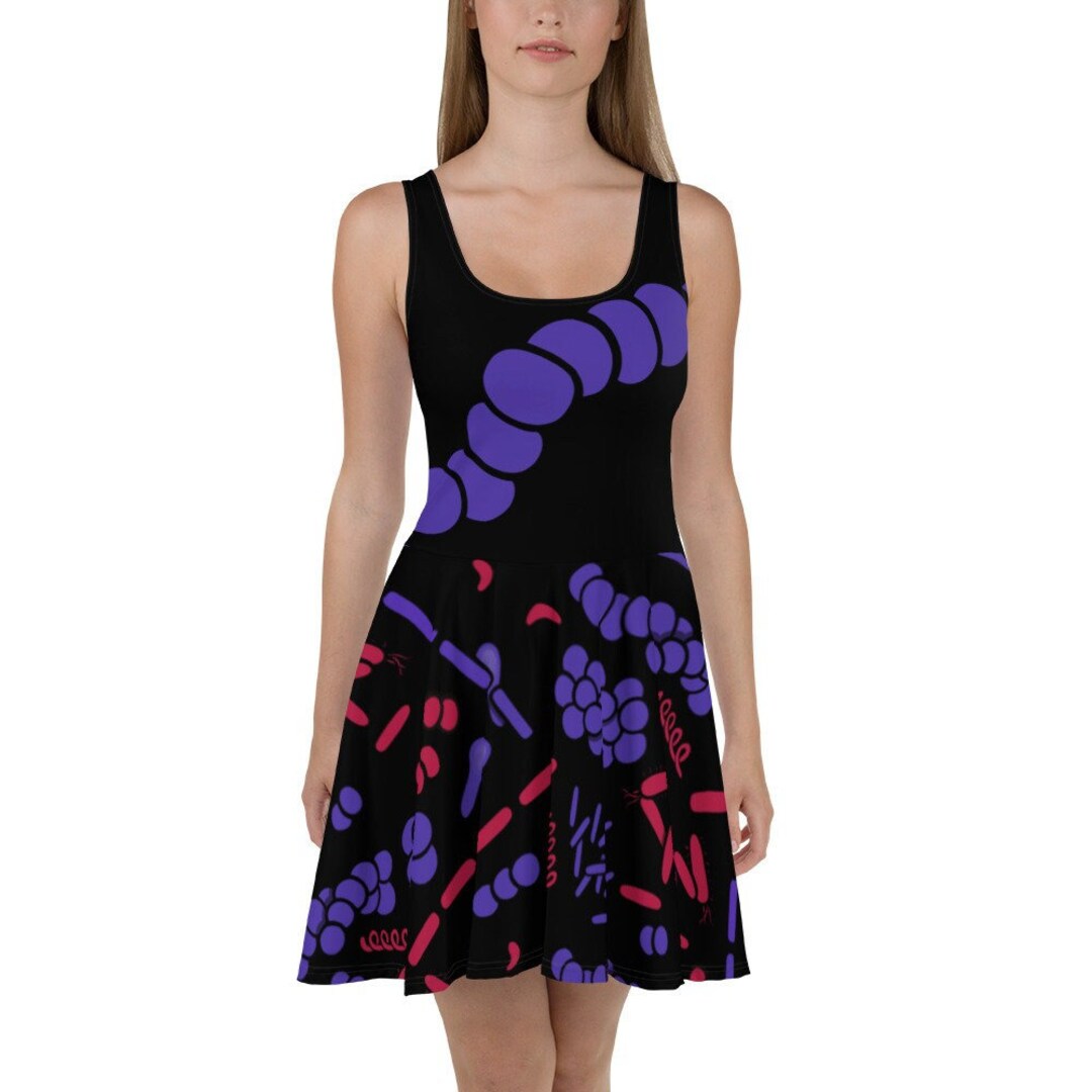 Microbiology Dress: Nerdy Science Gram Stain Bacteria Print - Etsy
