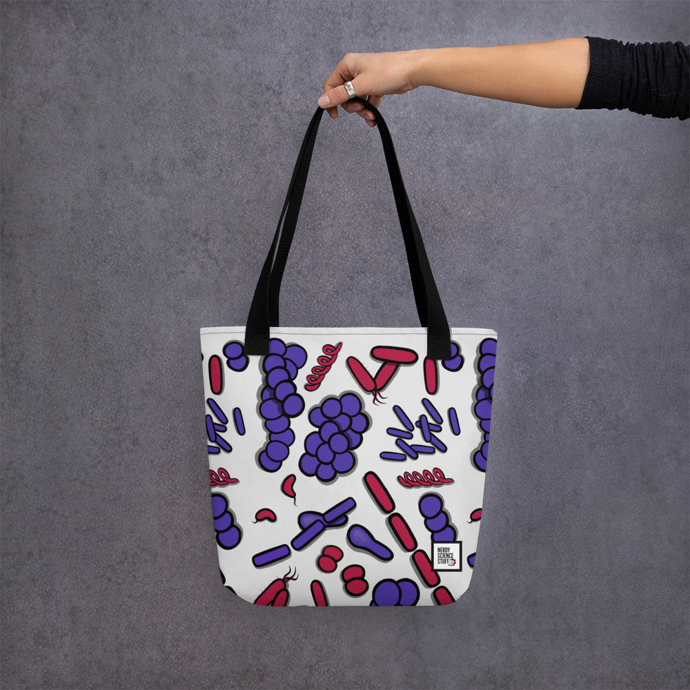 Microbiology Tote Bag - Nerdy Science Stuff | Gram Stain | Bacteria ...