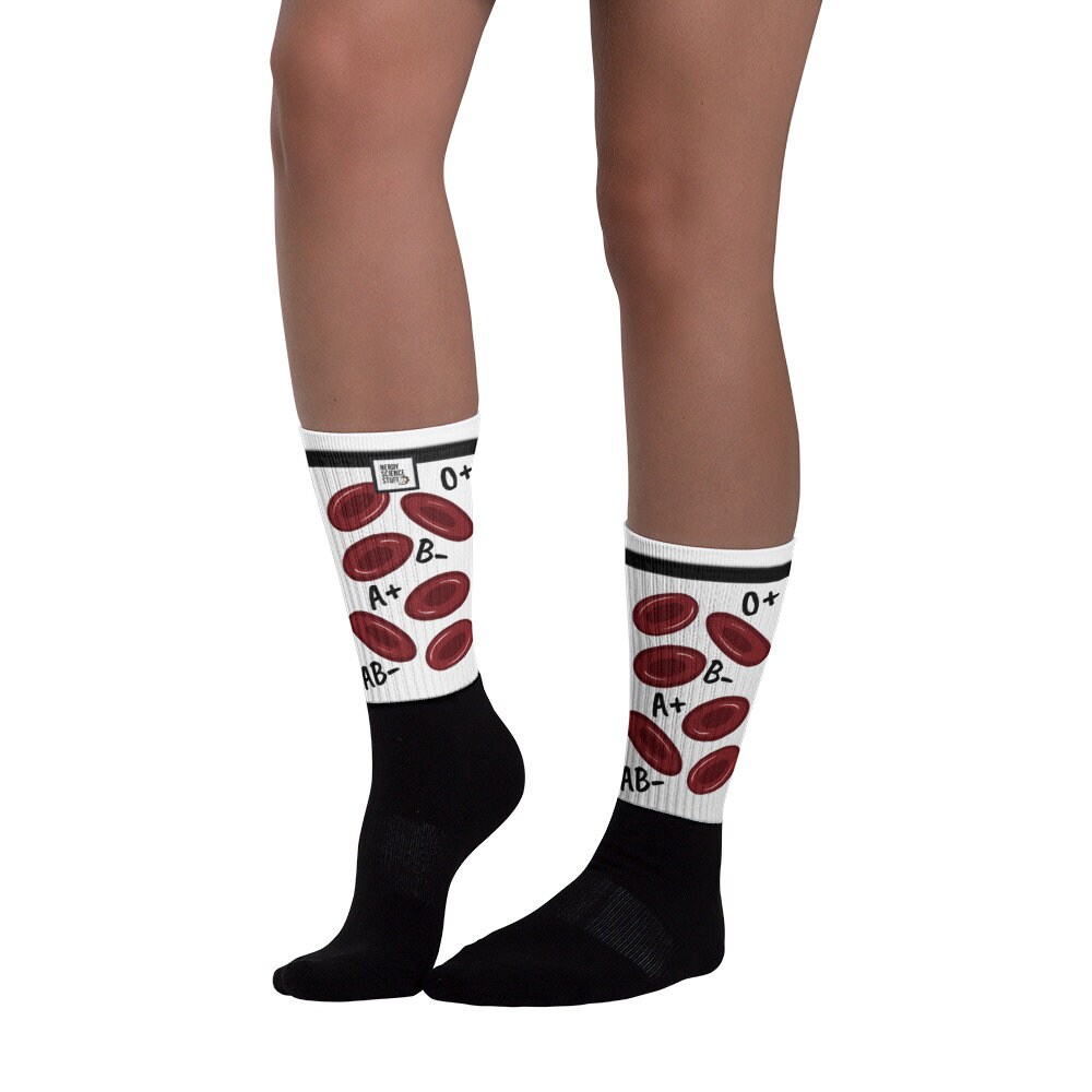 Red Blood Cell Socks - Nerdy Science Stuff | Blood Bank | Erythrocytes ...