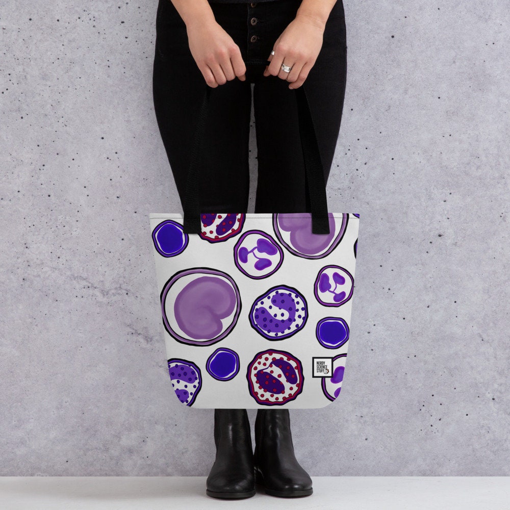 Hematology Tote Bag Nerdy Science Stuff White Blood Cells Laboratory ...
