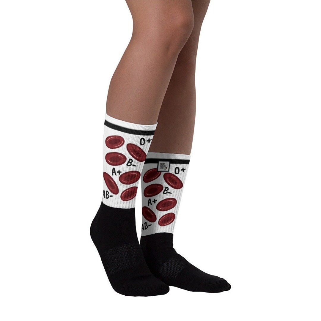 Red Blood Cell Socks - Nerdy Science Stuff | Blood Bank | Erythrocytes ...