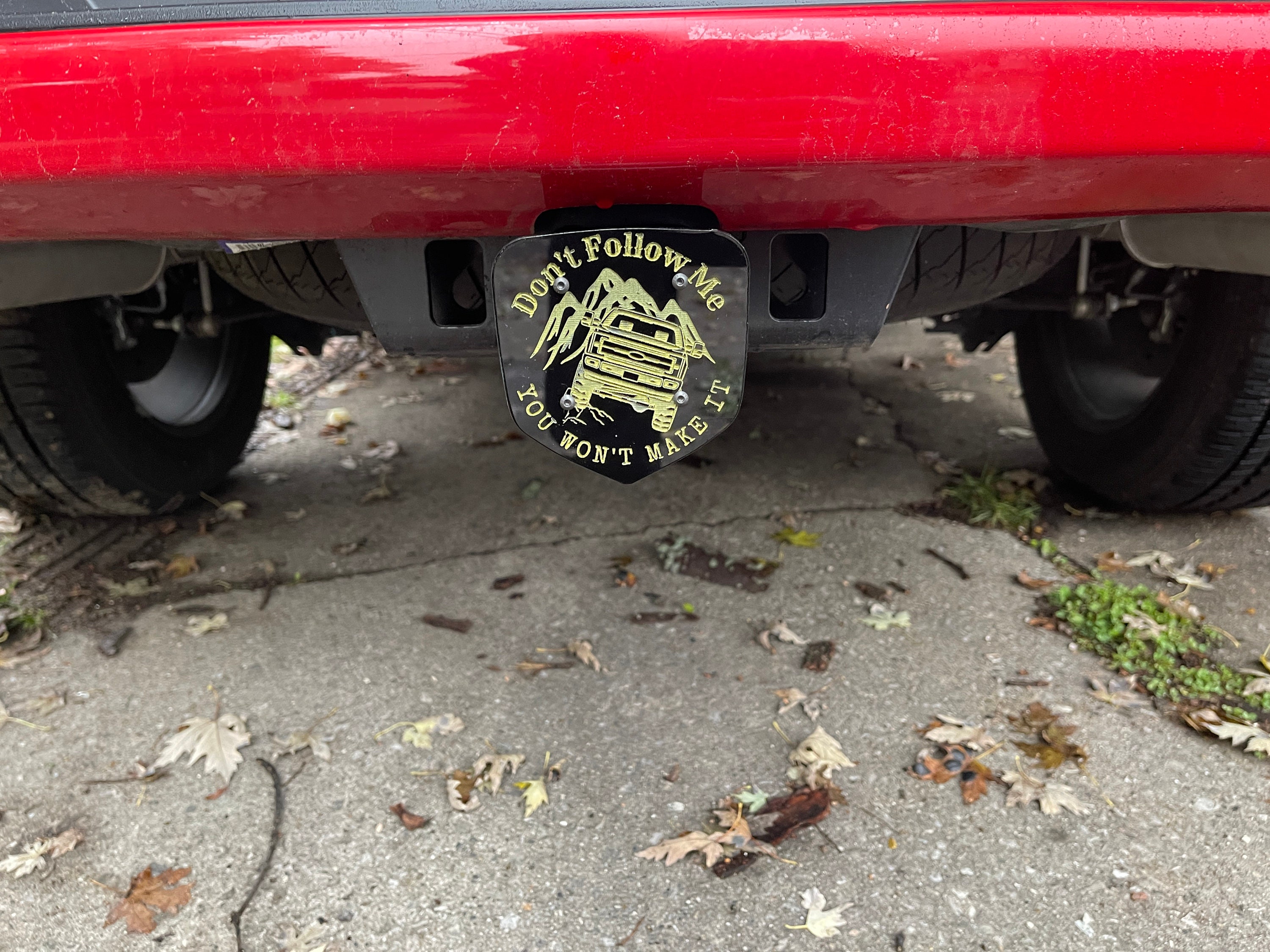 3D Printed and Laser Cut Custom Trailer Hitch Cover full - Etsy