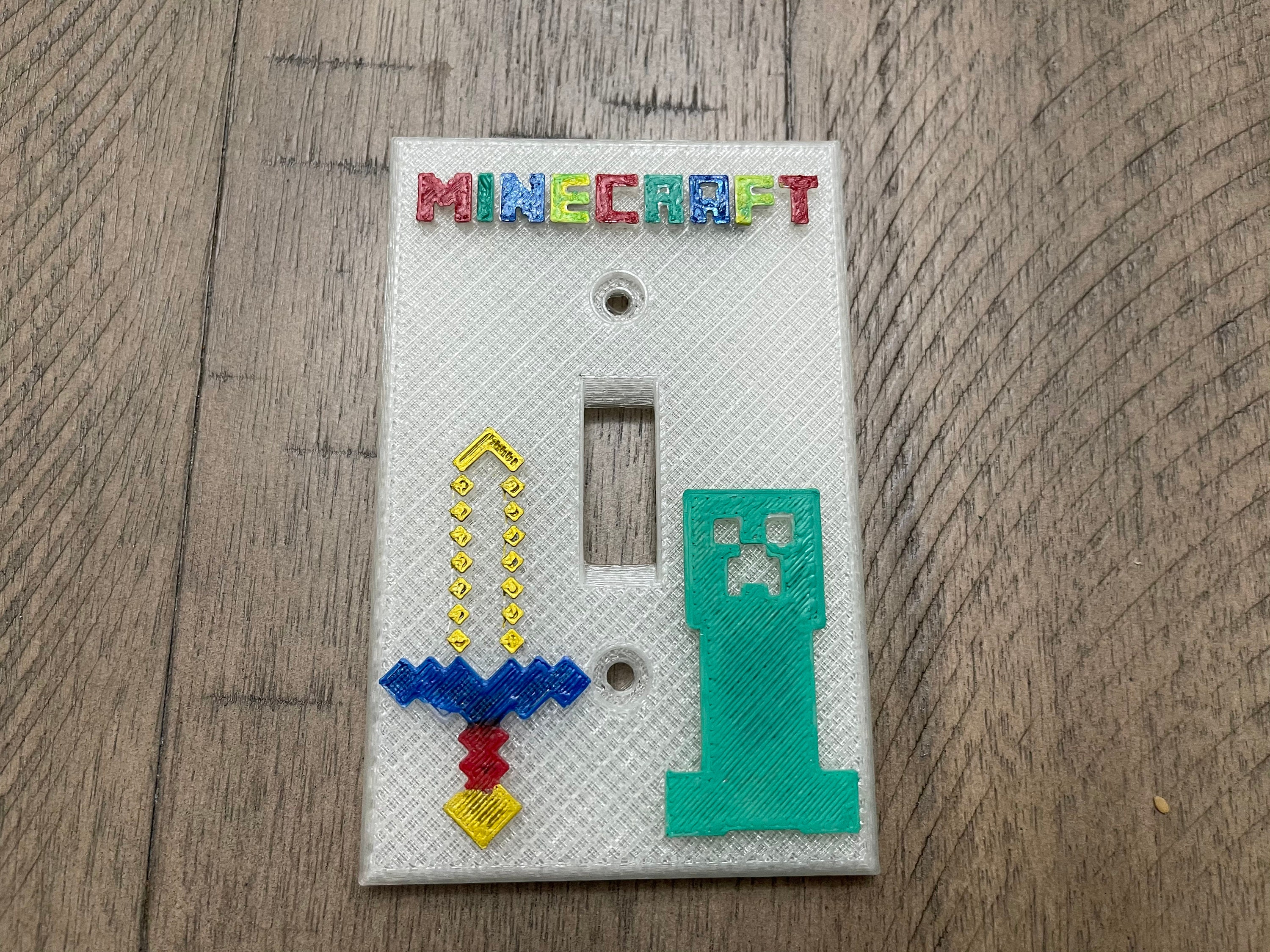 3D Printed Minecraft/roblox Glow in the Dark Light Switch - Etsy