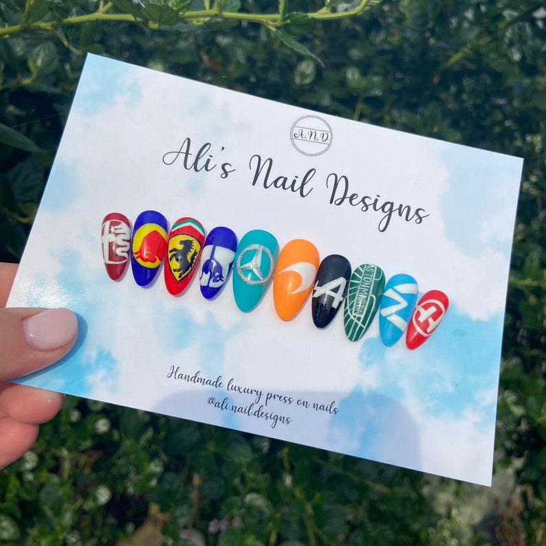 Ultimate F1 Inspired Nails - Etsy UK