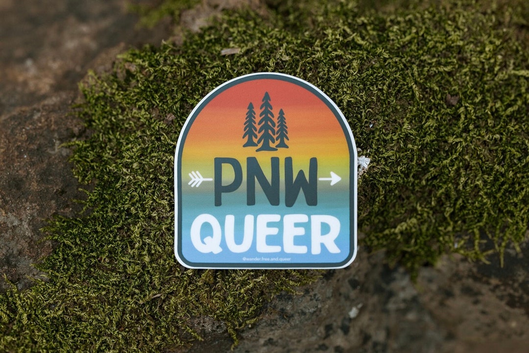 PNW Queer Vinyl Sticker: Weatherproof Pride Decal - Etsy