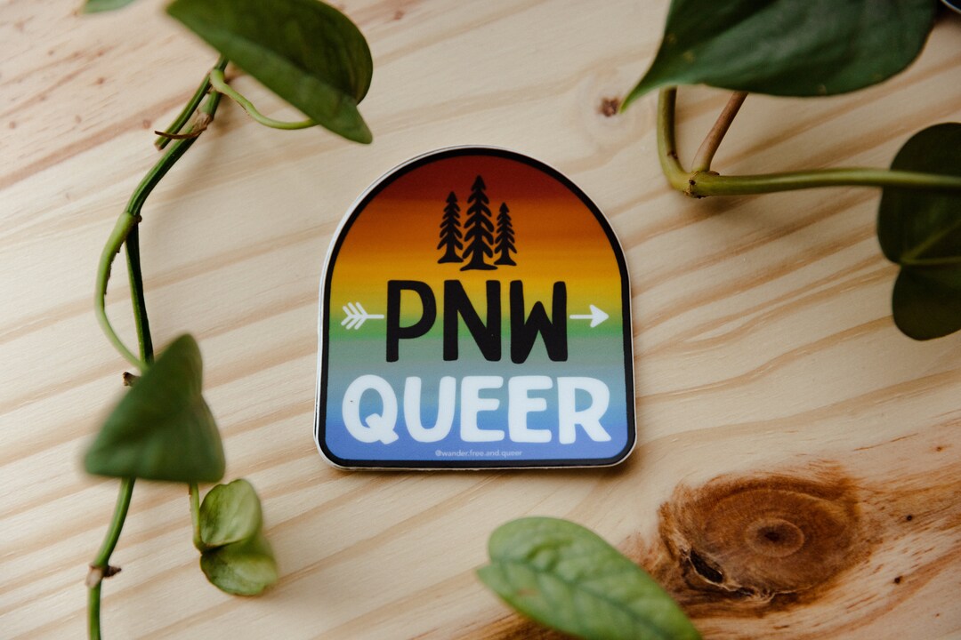 PNW Queer Vinyl Sticker Queer Pride Sticker Weatherproof and Waterproof ...