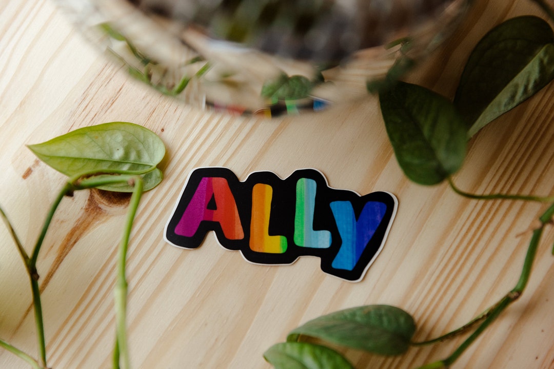 Ally Vinyl Sticker Proud LGBTQ Ally Sticker Weatherproof and Waterproof ...