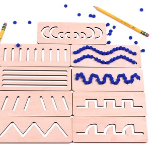 Types of Line Stencils School Stencils Prewriting - Etsy Canada