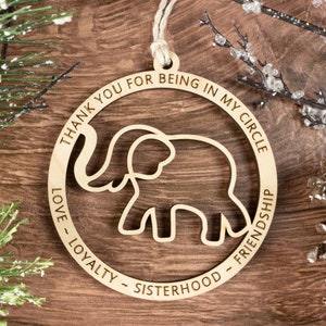 Elephant Friendship Ornament, Friendship Ornament, Sisterhood Gift ...