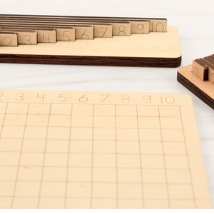 Montessori Wooden Addition Strip Board to 10 Number Strips | Etsy