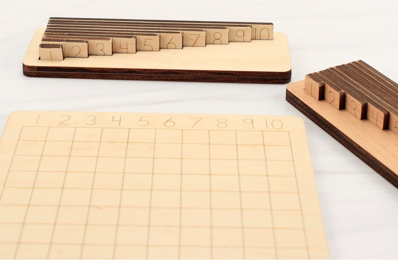 Montessori Wooden Addition Strip Board to 10 Number Strips | Etsy