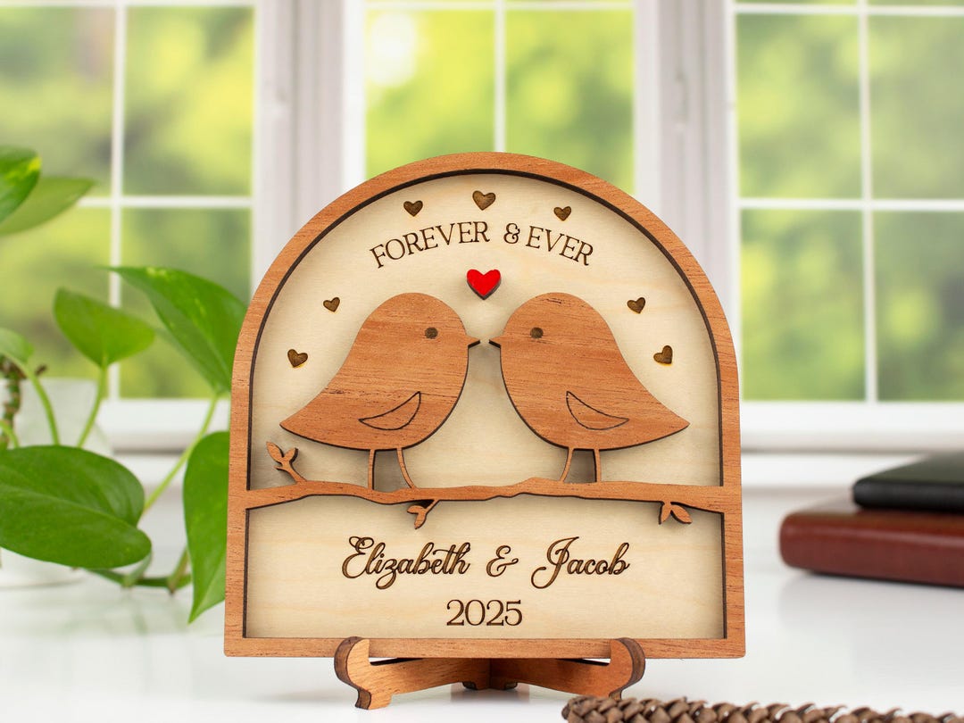 Love Birds Sign, Wedding Engagement Gifts for Couple Unique ...