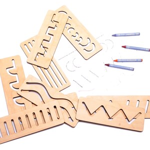 Types of Line Stencils School Stencils Prewriting - Etsy Canada