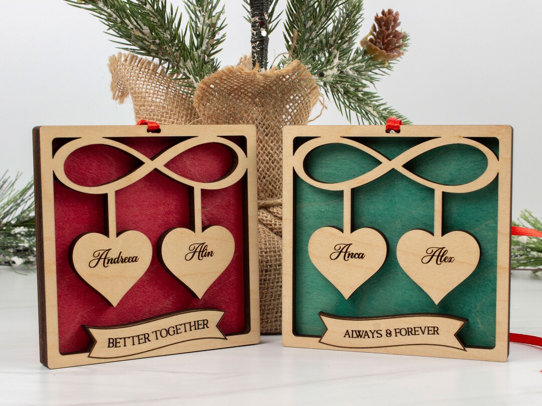 Personalized Couples Ornament With Names Relationship Gifts Infinity ...