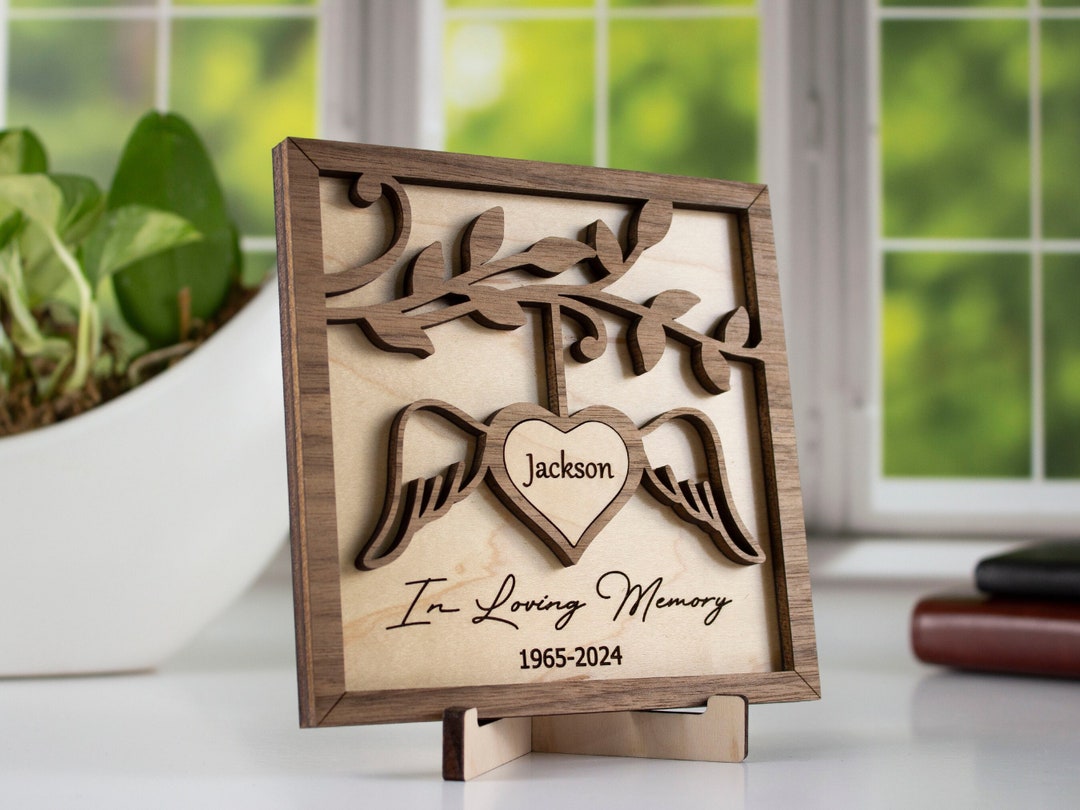 Personalized Memorial Wooden Sign, Loss of Loved One, Sympathy Gift, in ...