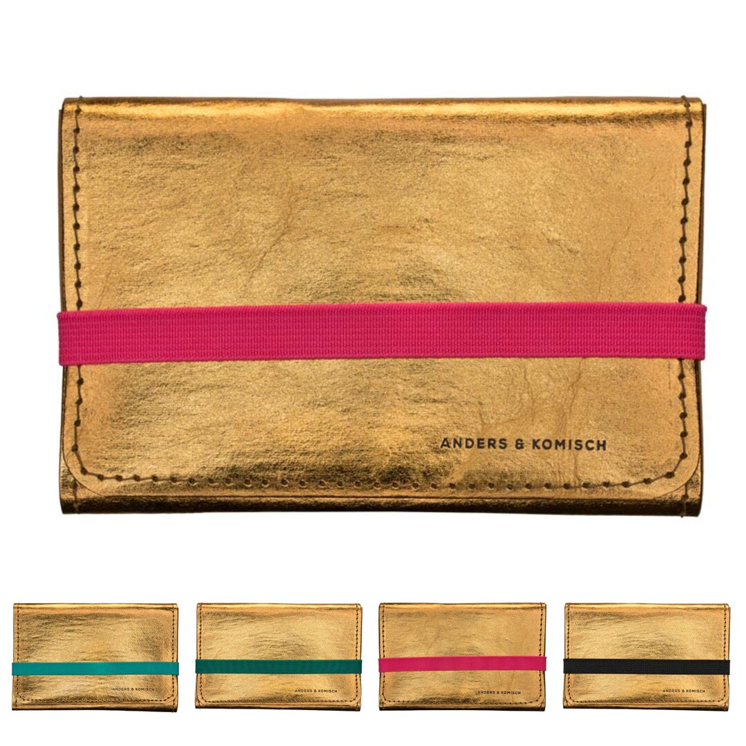 Medium-sized Golden Wallet With Coin Compartment – A&K KOMPAKT ...