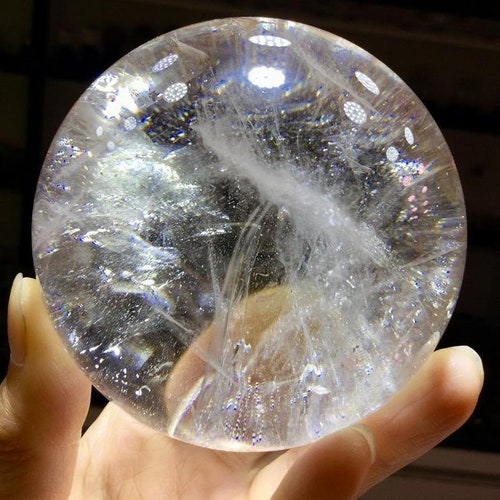 AAA Large Natural Crystal Ball Natural Clear White Crystal - Etsy