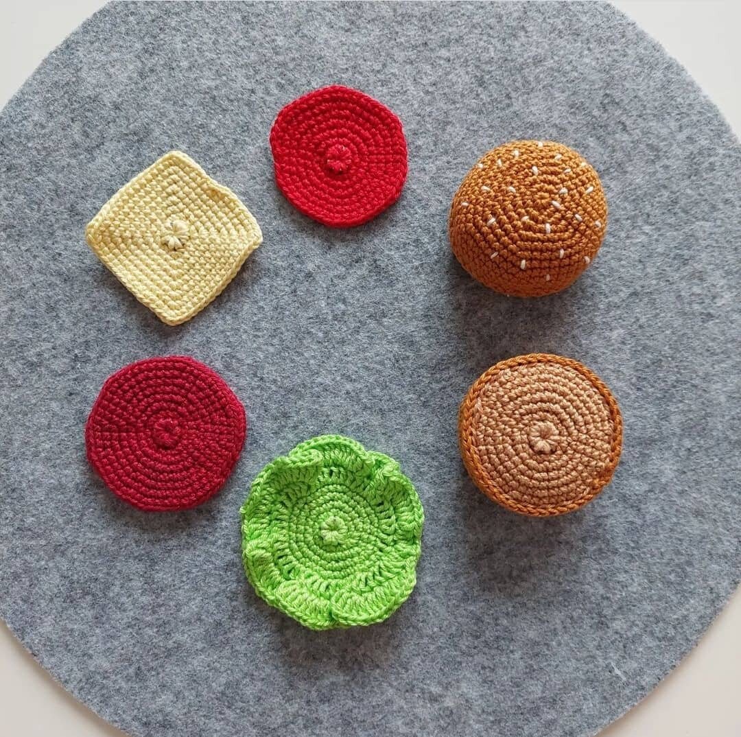 Magnetic Hamburger Crochet Tutorial Video - Etsy