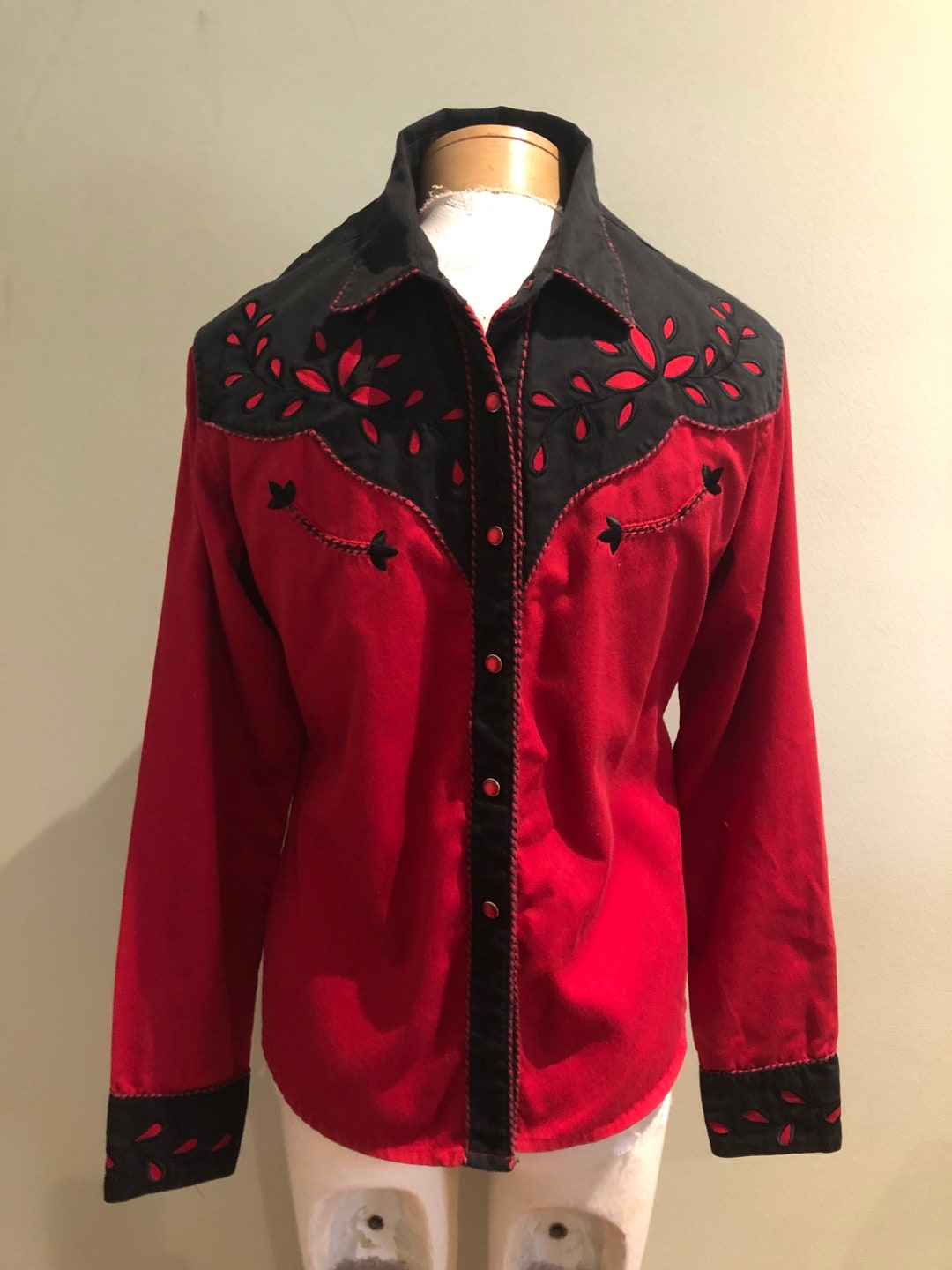 Womenswestern Shirt Pearl Snap Buttons - Etsy