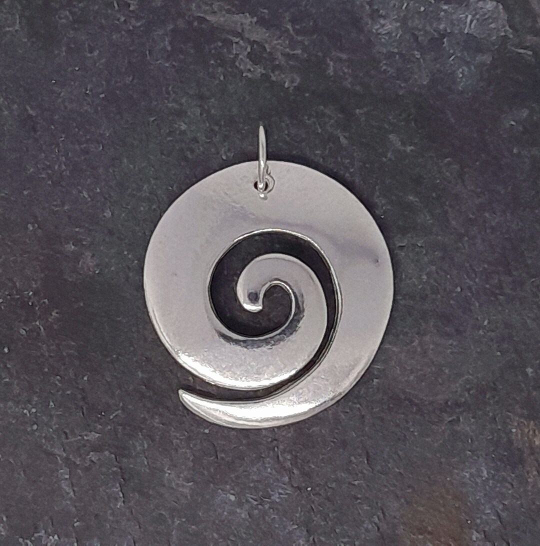 Sterling Silver Koru Pendant, Maori Symbol, Spiral, Unisex Gift Un ...