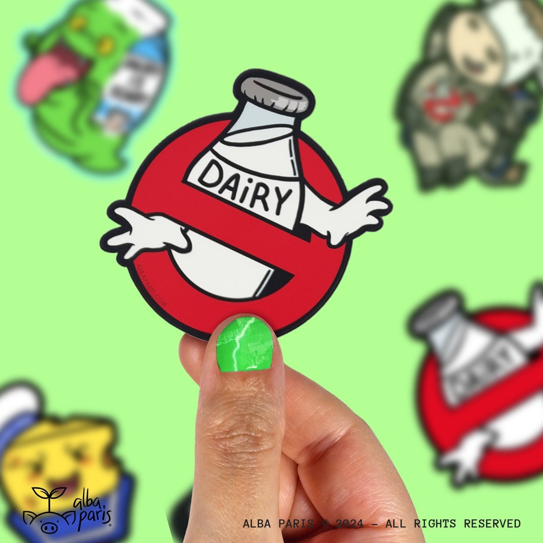 Milk-busters - STICKER - Dairy Free, Animal Rights, Vegan Sticker ...
