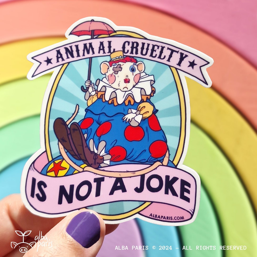Animal Cruelty is Not a Joke Rat - STICKER - Mouse, Cruelty-free ...