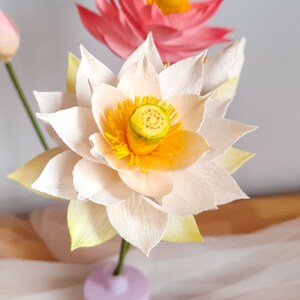 Handmade Crepe Paper Lotus Flowers, Wedding Decor, Yoga Studio Art ...