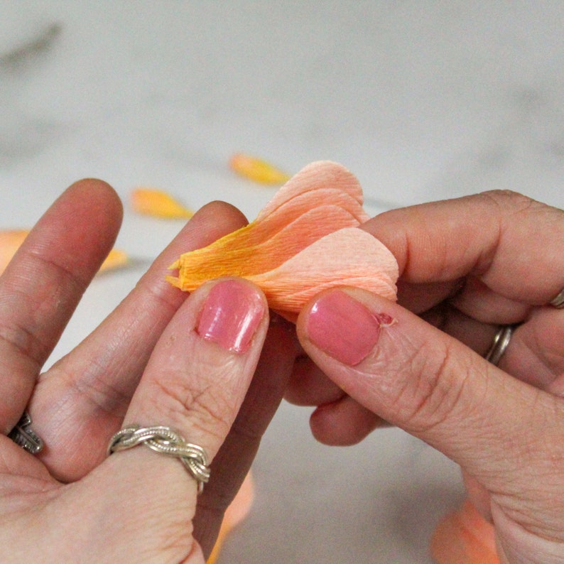Crepe Paper Freesia Flower Template, SVG Files and PDF Pattern, Video ...