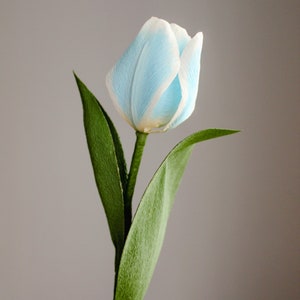 Crepe Paper Tulip Flowers Bouquet, Handmade Realistic Spring Floral ...