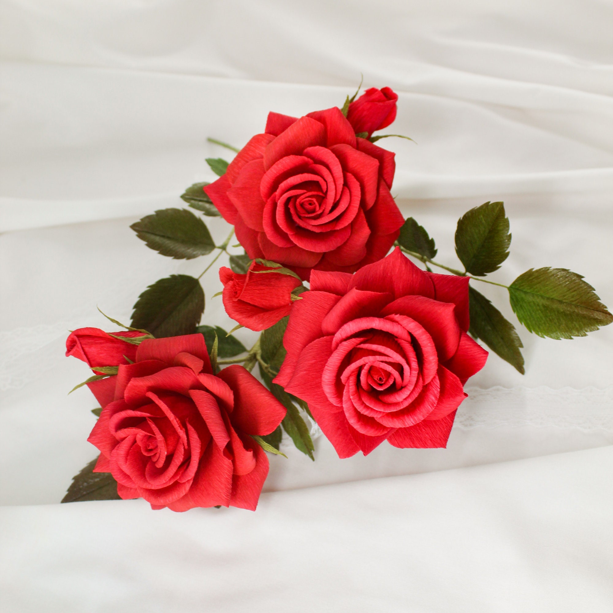 Crepe Paper Rose Template How to Make Paper Rose Paper - Etsy