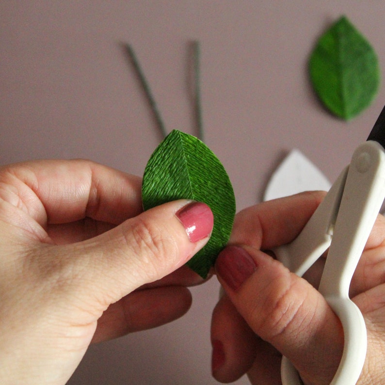 Crepe Paper Rose Template How to Make Paper Rose Paper - Etsy