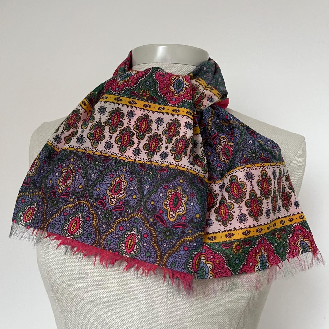 1930s Chiffon Banner Scarf, Opera Scarf - Etsy